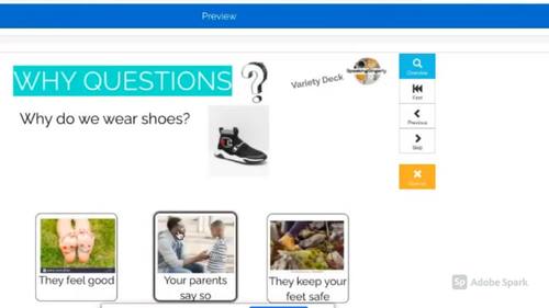 Boom Cards: Why Questions - Variety Deck by SpeakingGingerly | TPT