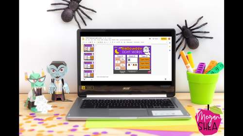 Halloween Digital Sight Words Google Slides for Kindergarten Distance ...