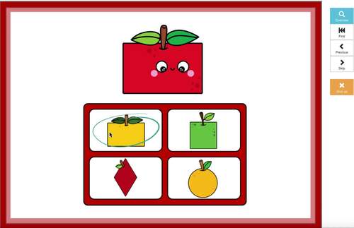 2D Apple Shape Matching with Boom Cards™ | Digital by Just Julie Shop