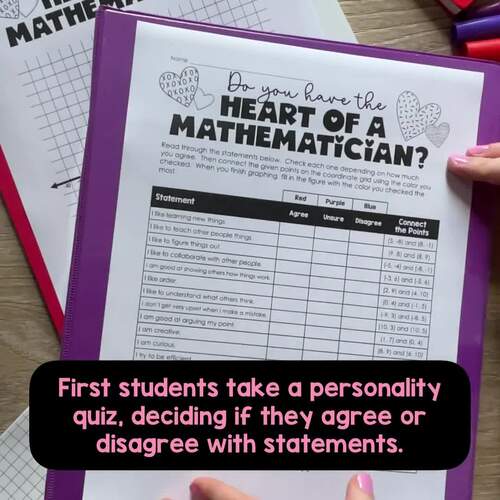 Valentine's Day Math Worksheet Coordinate Graphing Mystery Picture Activity