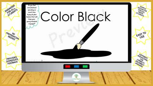 Color Black Interactive PowerPoint Activity | Preschool, Prek, TK, K ...