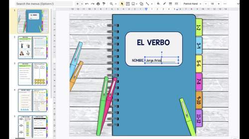 Los verbos - Verbs in Spanish - Presentación y Ejercicios | TpT