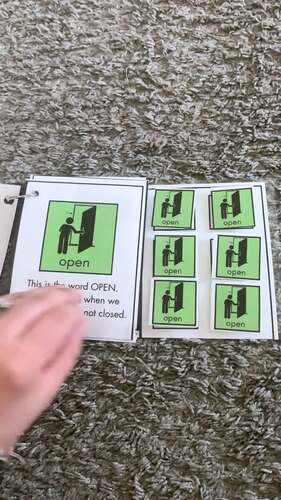 "OPEN" AAC Visual Adapted Book for Speech, Sped, Non Verbal by Lenidrik ...