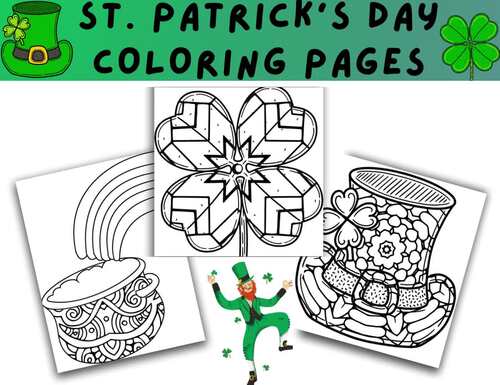 St. Patrick's Day Coloring Pages – 44 Detailed Holiday-Themed Designs