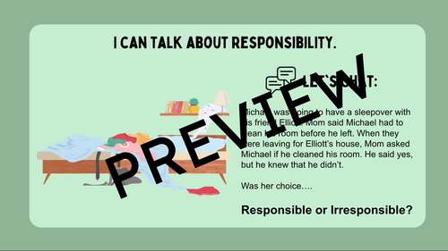 Teaching Responsibility Digital Slides | SEL Character Development