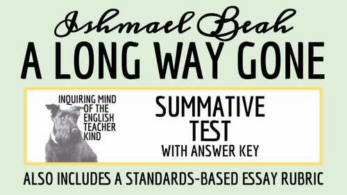 A Long Way Gone by Ishmael Beah Test and Answer Key (Printable) | TPT