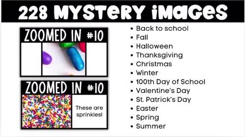 Year Long Guess the Mystery Zoomed In Picture Digital Game Bundle
