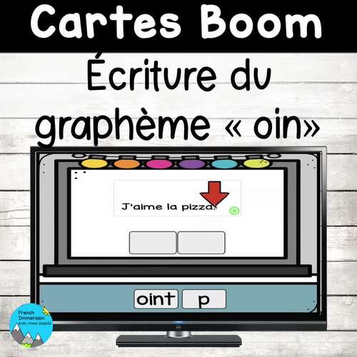 French phonics écriture avec le graphème " oin " sur Boom avec audio