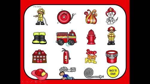 Fire Safety Themed Gross Motor Digital Game by Pink Oatmeal | TPT