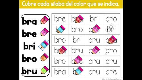 Sílabas trabadas BR DIGITAL Seesaw Google Slides Actividades Kinder 1st ...