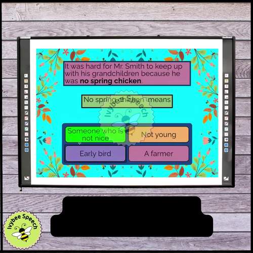 Spring Idioms in Context Digital Learning Boom Cards by Ivybee Speech