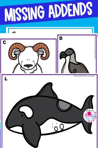 Winter Addition within 10 Missing Addends Sums of 10 Math Center