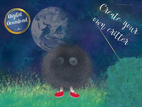 28 Halloween Spooky, Cute Critter Elements clipart for commercial use