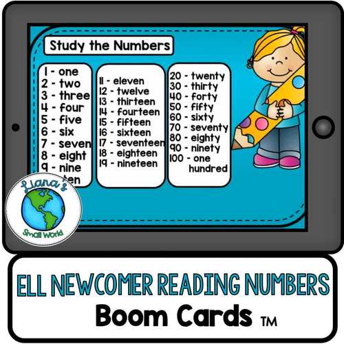 ELL | EL | ESL Newcomer Reading Numbers Boom Cards Digital Task Cards