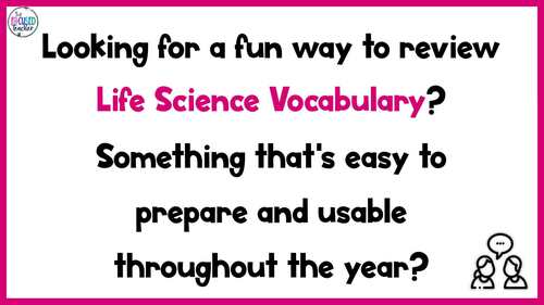 5th Grade Living and Nonliving Things in Ecosystems Science Review Game