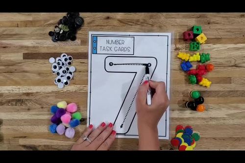 INSTANT Manipulatives Exploration Hands-On LARGE Task Cards - NUMBERS 0-20