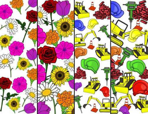 Bookmark Prints (6 different themes) in color and coloring pages 2-packs