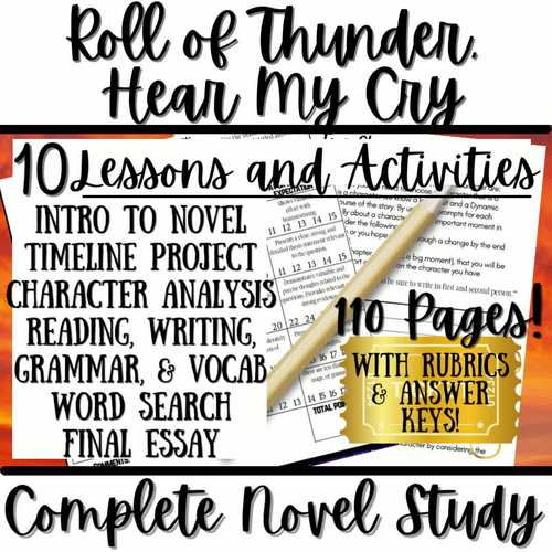 Roll of Thunder Hear My Cry | Novel Study | Unit Bundle of 10 Resources!