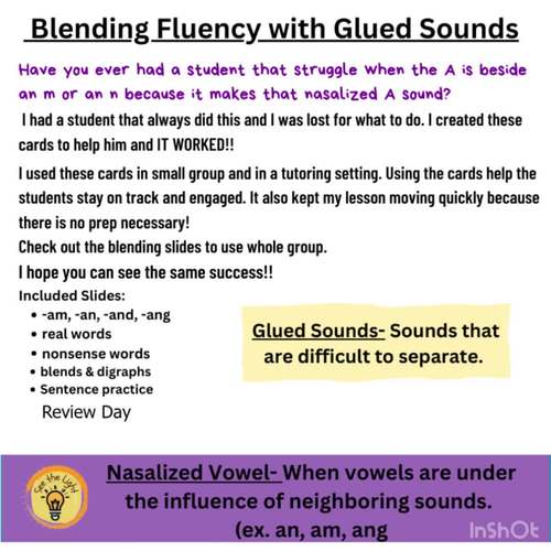 No Prep Nasal A /"WHINY" A Successive Blending Cards for First Grade ...
