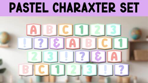 Pastel Bulletin Board Letters | Door Decor | Bulletin Board Decor