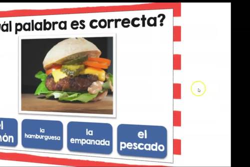 La Comida Food in Spanish Vocabulary BOOM Cards Digital Task Cards ...