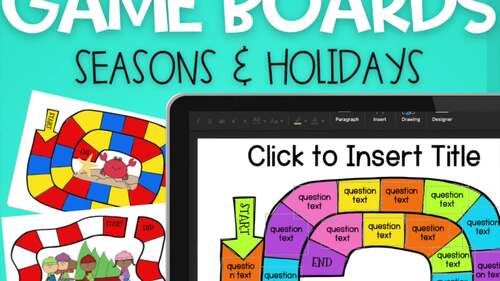 Editable Game Boards | Any Grade Any Content 24 DIY Game Boards | TPT