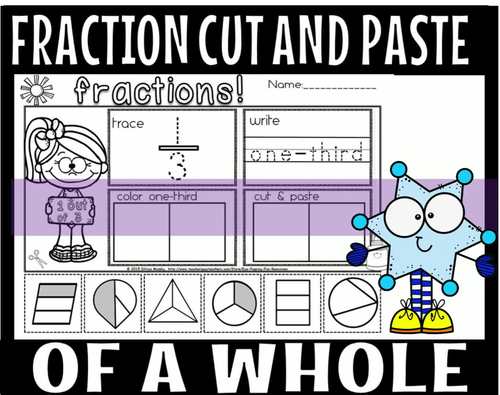 fraction cut and paste of a whole. by Murphys lesson design studio