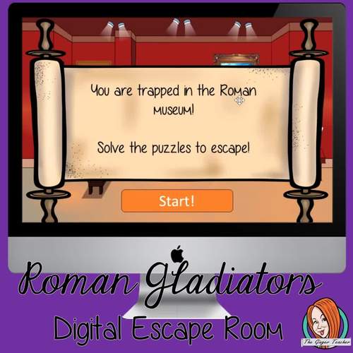 Roman Gladiators Escape Room Boom Cards by The Ginger Teacher | TpT