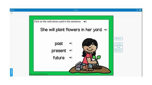 Simple Verb Tense Boom Cards by The Teacher Worksheets Company | TPT