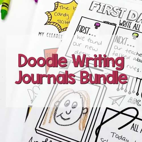 Daily Doodle Digital & Print Journal Prompts Entire Year Grades 3-5
