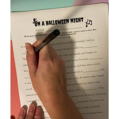 Halloween Rhythms Fill-in-the-Blank Story - Elementary Music Activity