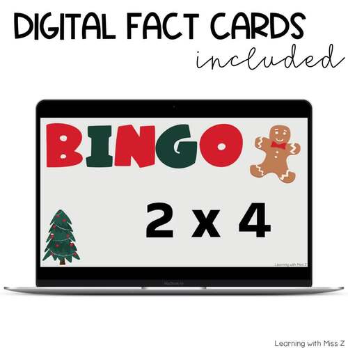 Christmas Math Multiplication Bingo by Learning with Miss Z | TPT