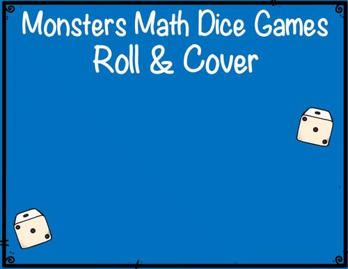 Monsters Math Center Dice Games by The Teaching Scene by Maureen