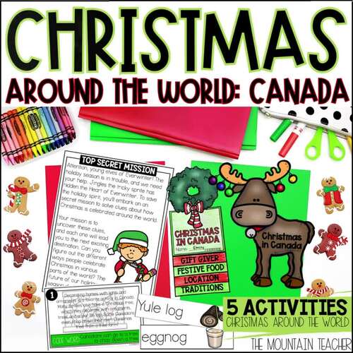 Christmas in Canada Reading Comprehension, Scavenger Hunt Activity and ...
