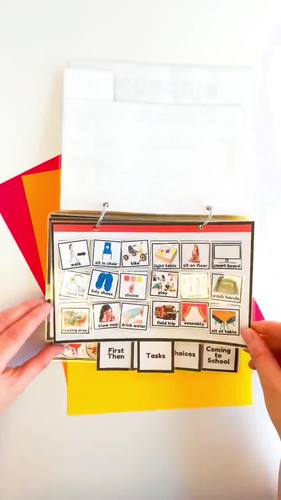 ESY VISUAL SCHEDULE FLIPBOOK WITH FIRST THEN, TOKEN BOARD & SOCIAL ...
