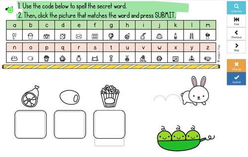 Secret Code Spelling Short O CvC Words BOOM CARDS Science of Reading