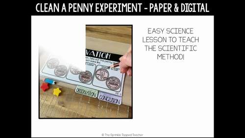 Clean a Dirty Penny Science Experiment | Scientific Method | Distance ...
