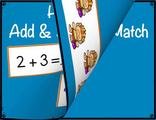 Halloween Add & Subtract 0-10 Number Sentence Match | TPT