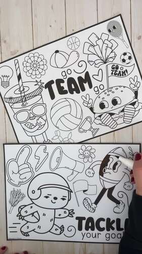 Sports Coloring Pages for Growth Mindset - Teamwork Activities | TPT