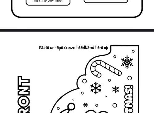 Christmas Craft, Santa Paper Crown, Coloring Activity, Holiday Activities