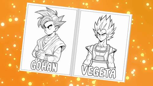 dragon ball z coloring pages gohan