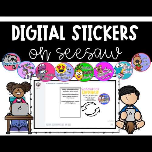 Digital Stickers for Distance Learning/Seesaw/Google | TpT