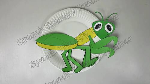 Praying Mantis Paper Plate Craft by Fun with Speech Therapy Teacher