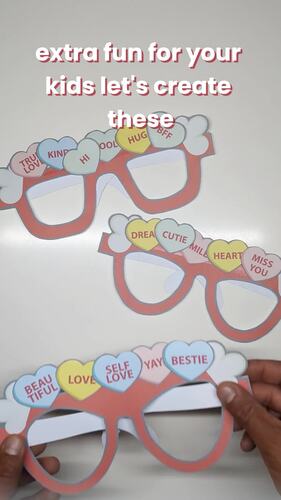 Valentine Giant Glasses Craft | Coloring, Reading, Writing, & Fine ...