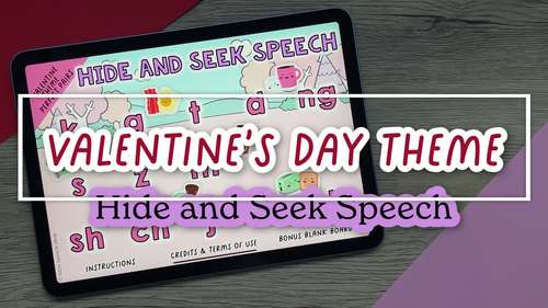 Hide & Seek Speech - Articulation Game - Valentine's Theme - PPT & Boom ...