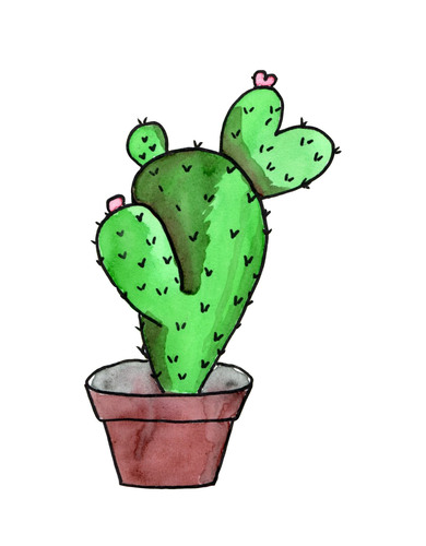 Watercolor Cactus Painting by Lillie Gamez | TPT