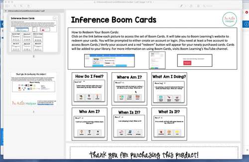 Inference Boom Cards {6 Decks Included} by The Autism Helper | TpT