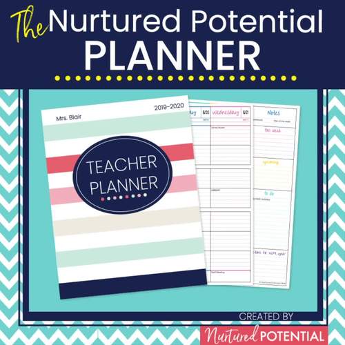 Editable Weekly Print/Digital TEACHER PLANNER 2021-2022 or Homeschool ...