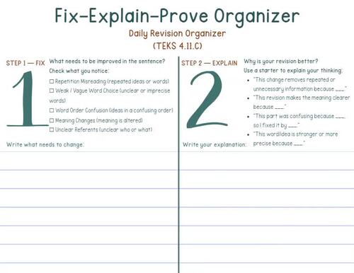 [4th Grade] TEKS 4.11(C) Revision Short-Constructed Response (SCR) by ...