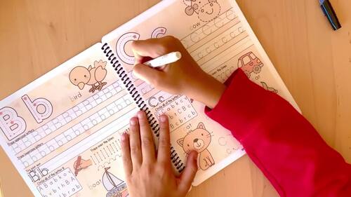 Alphabet Handwriting Workbook, ABC Tracing Worksheets, Writing Letter ...